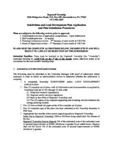 MD 7.10.23 [Revised] Subdivision and Land Development Checklist ...